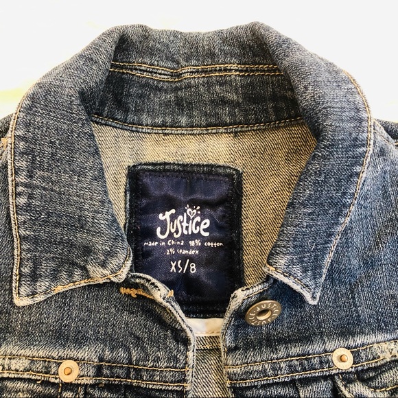 Justice | Jackets & Coats | Justice Girls Lightly Distressed Jean Denim ...